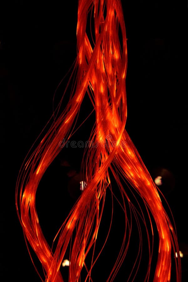 Optical fibre red lights stock photo. Image of abstract - 64866234