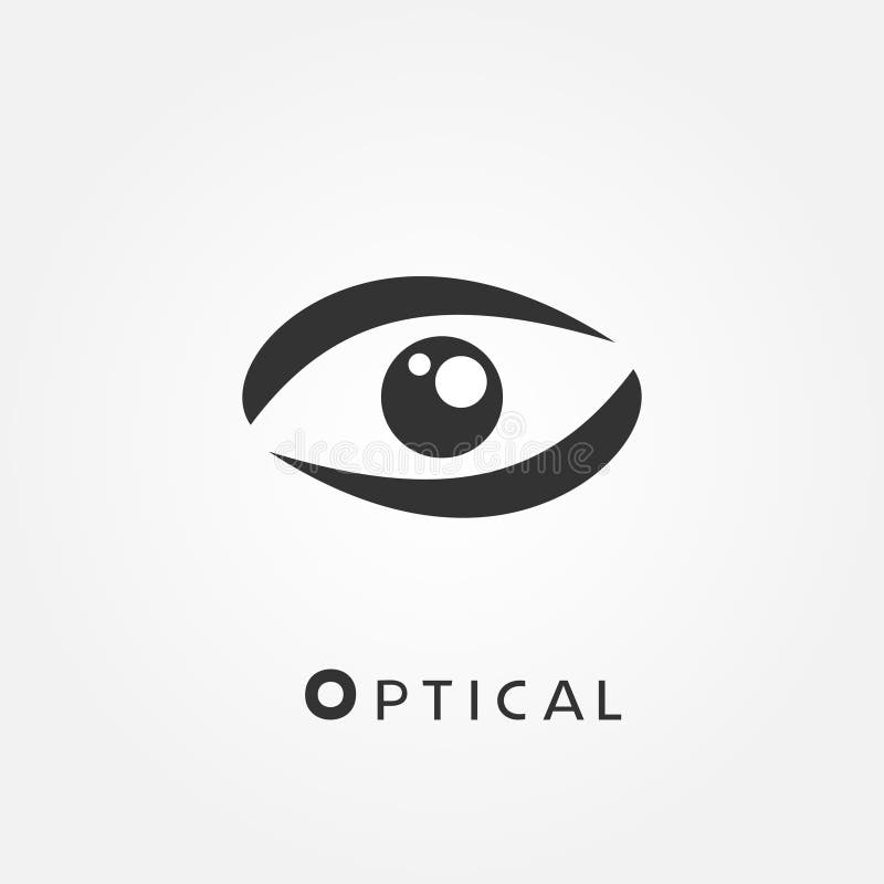 Optical Flat Icon Style Pupil Eye Draw Style Stock Vector ...