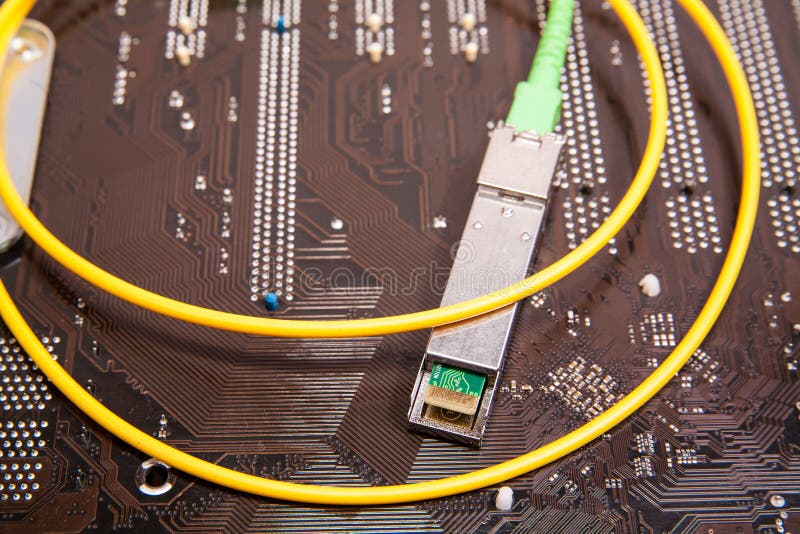 Optical Gigabit SFP Module for Network Stock Photo - Image of ...