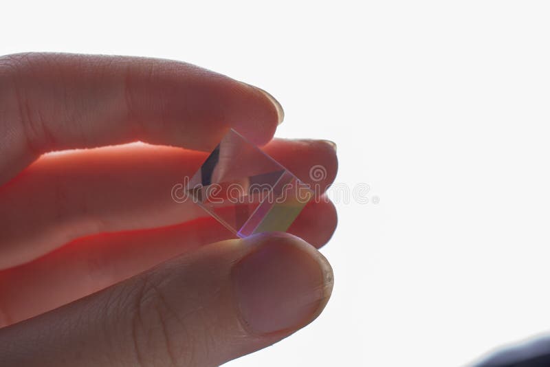 Optical Glass Cube in Hand Light Dispersion,spectrum. Physics Optics ...