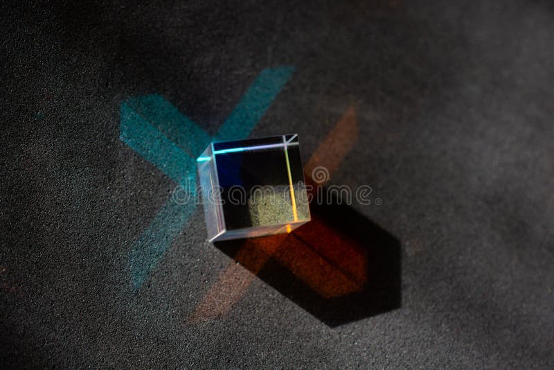 Optical Glass Cubes Scatter Spectrum Light with All the Colors of the ...