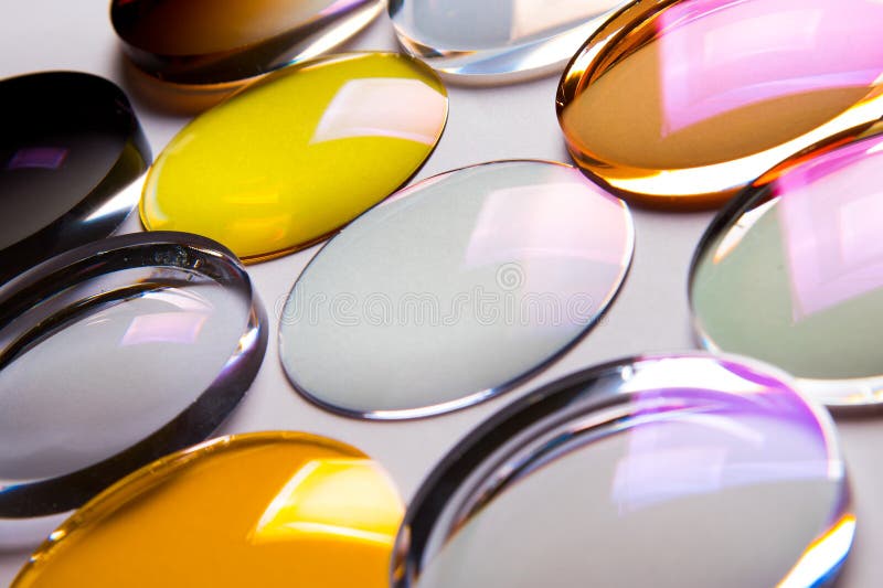 Optical Glass Lens Coating stock image. Image of ophthalmology - 260732343