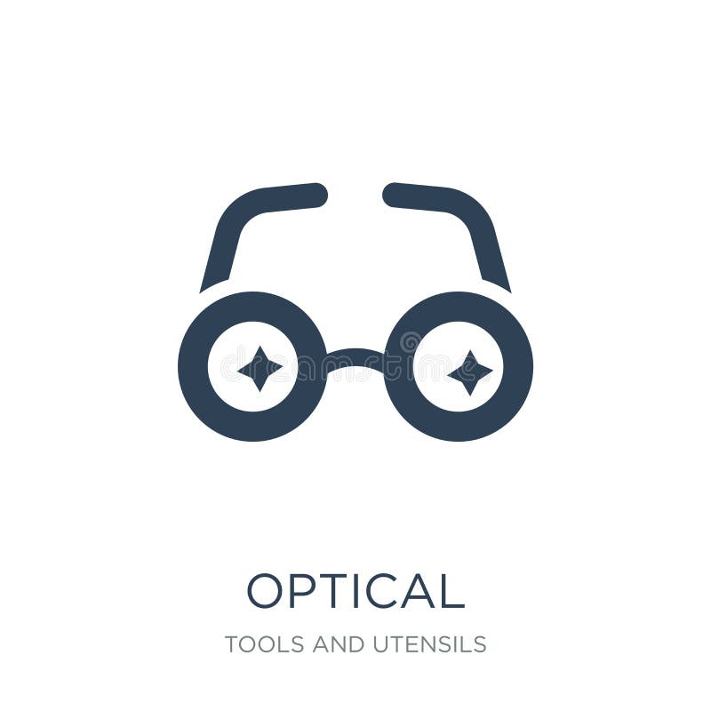 Optical Icon in Trendy Design Style. Optical Icon Isolated on White ...