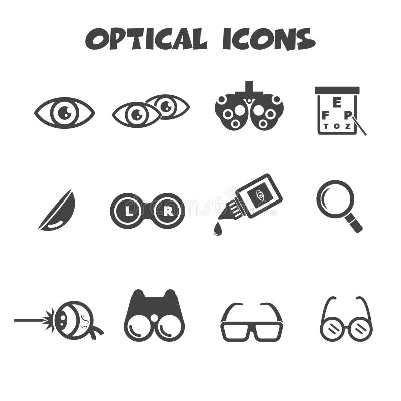 Optical icons stock vector. Illustration of doctor, optometrist - 38741436