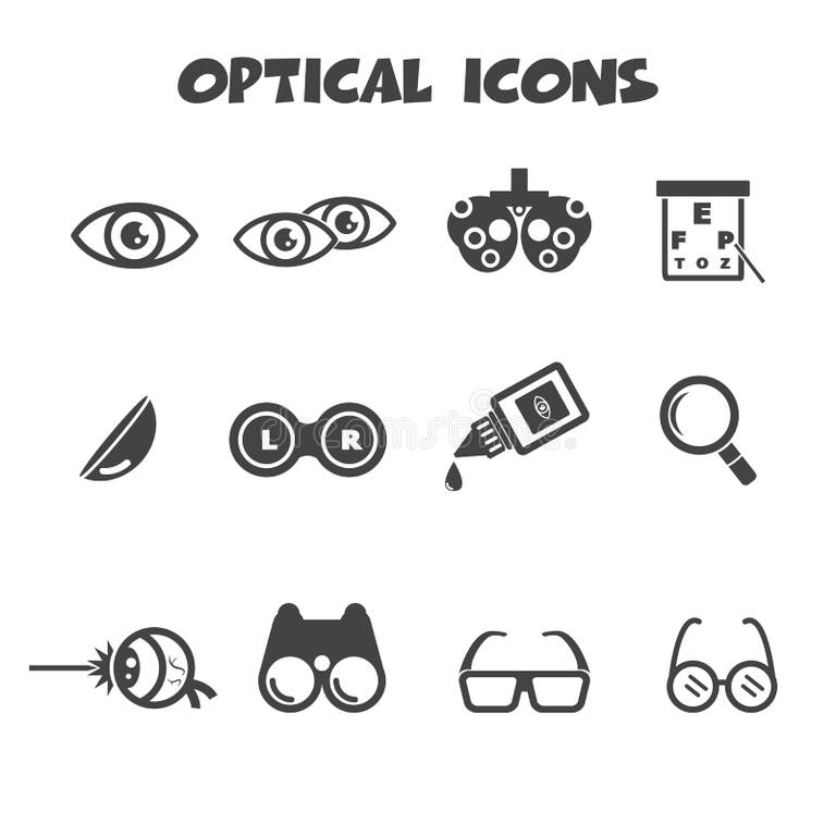 Optical icons stock vector. Illustration of doctor, optometrist - 38741436