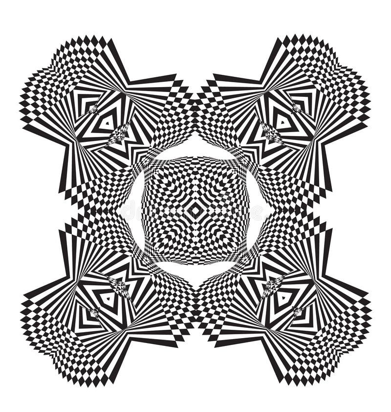 Optical Illusion Abstract Element Stock Illustration - Illustration of ...