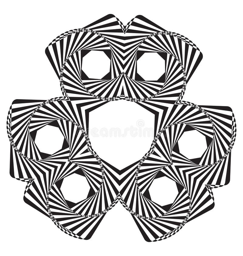 Optical Illusion Abstract Element Stock Illustration - Illustration of ...
