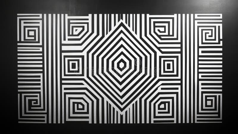 Optical Illusion Abstract Geometric Pattern Stock Illustration ...
