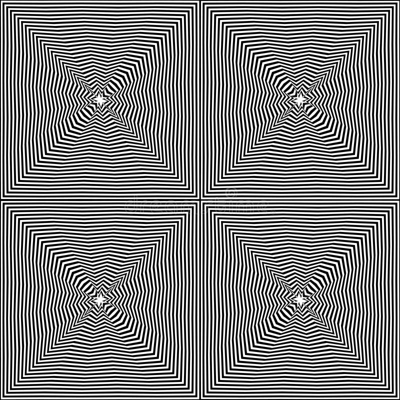 Optical Illusion Art Abstract Background Black And White Monochrome