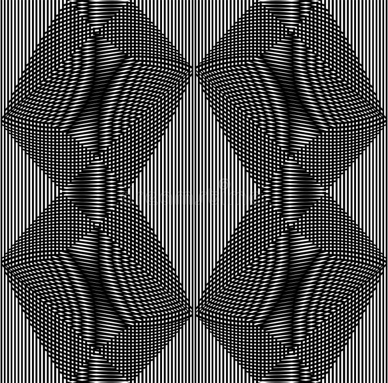 Optical Illusion Art Abstract Background Black And White Monochrome
