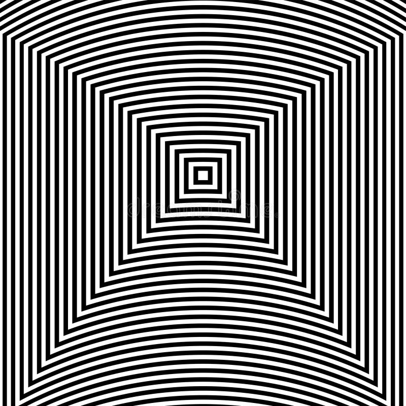Optical Art Square Illusion Pattern Stock Vector - Illustration of ...