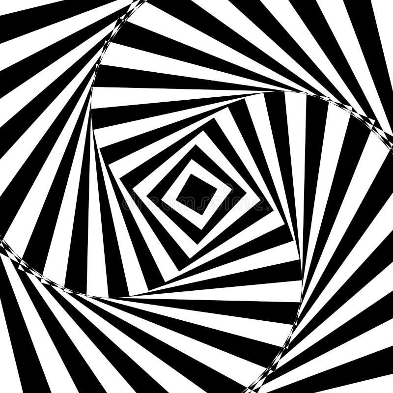 Optical Illusion. Illusion Art. Abstract Twisted Black and White ... Optical Illusion. Illusion Art. Abstract Twisted Black and White ...