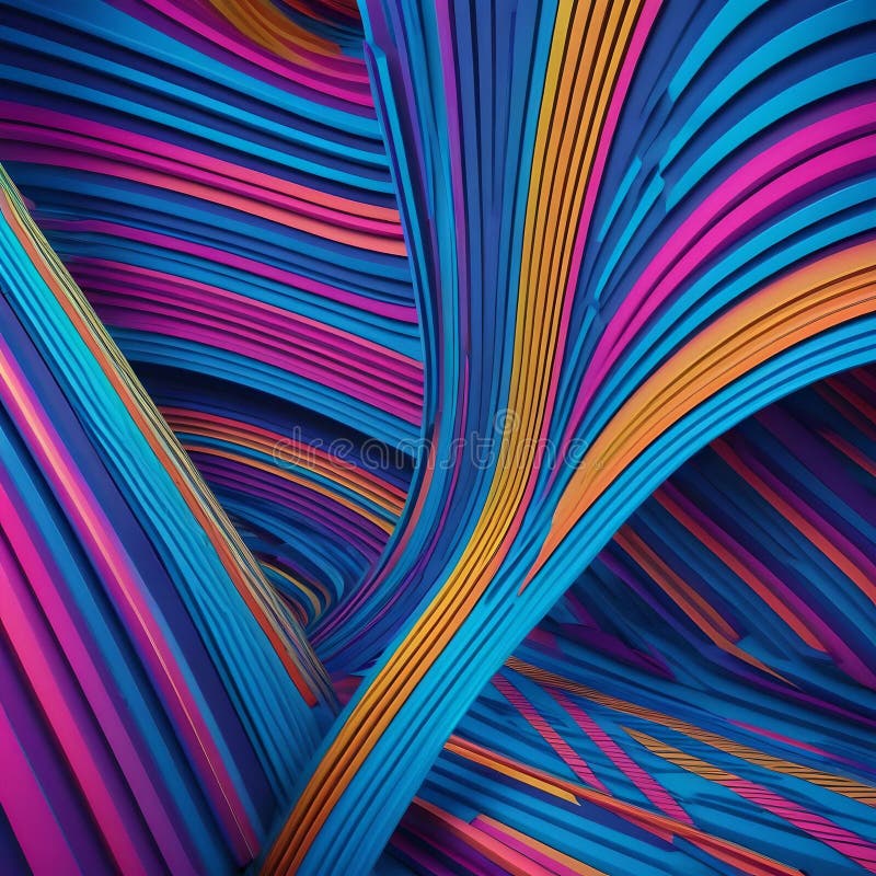 Abstract Optical Illusion in Colour. Stock Illustration - Illustration ...