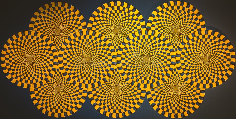 Optical Illusion Background. Artistic Psychedelic Wallpaper, Curve ...