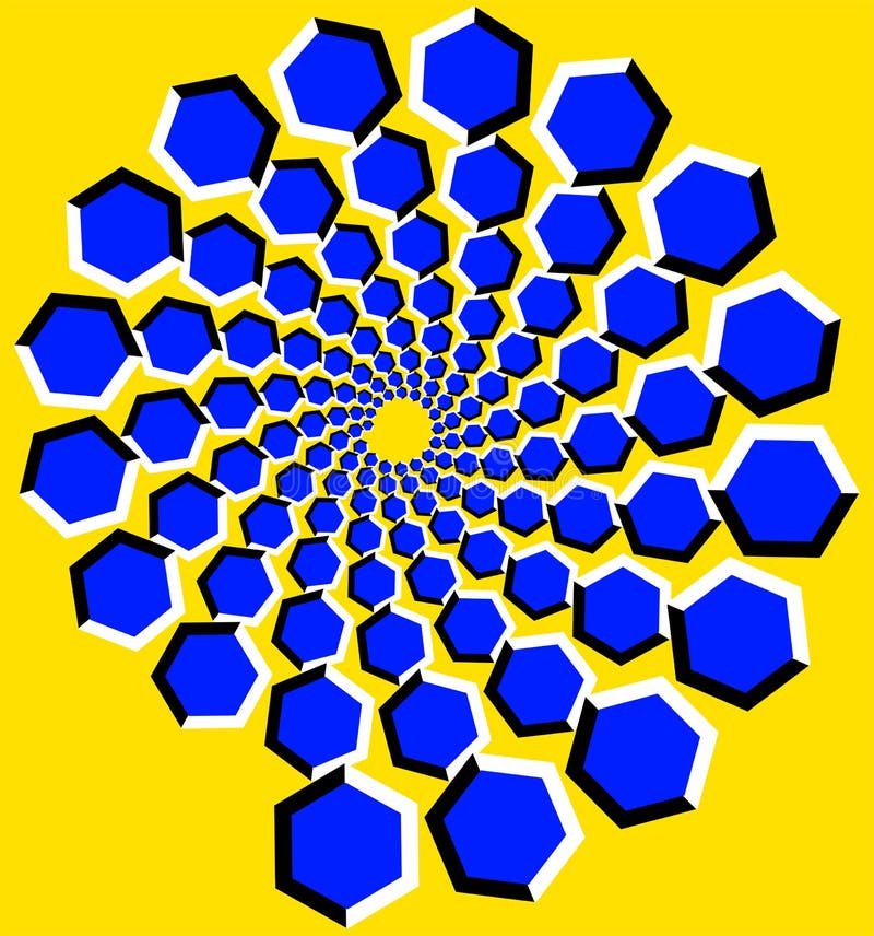 Hypnotic of Rotation. Perpetual Rotation Illusion. Background with ...