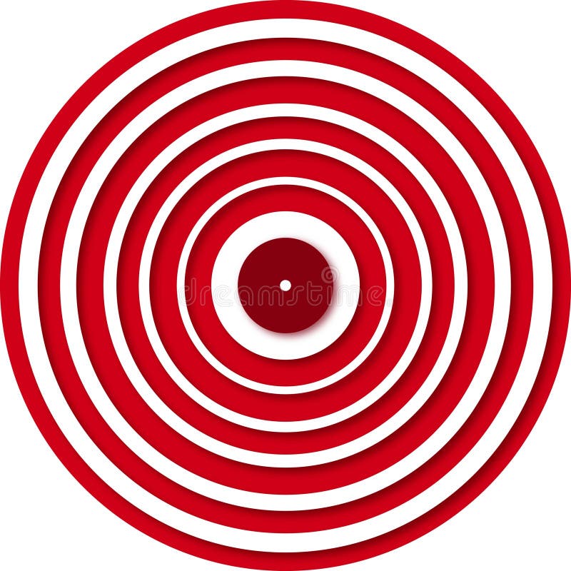Optical Illusion Circle, Illusion Circle, Target with a Red Arrow Stock ...