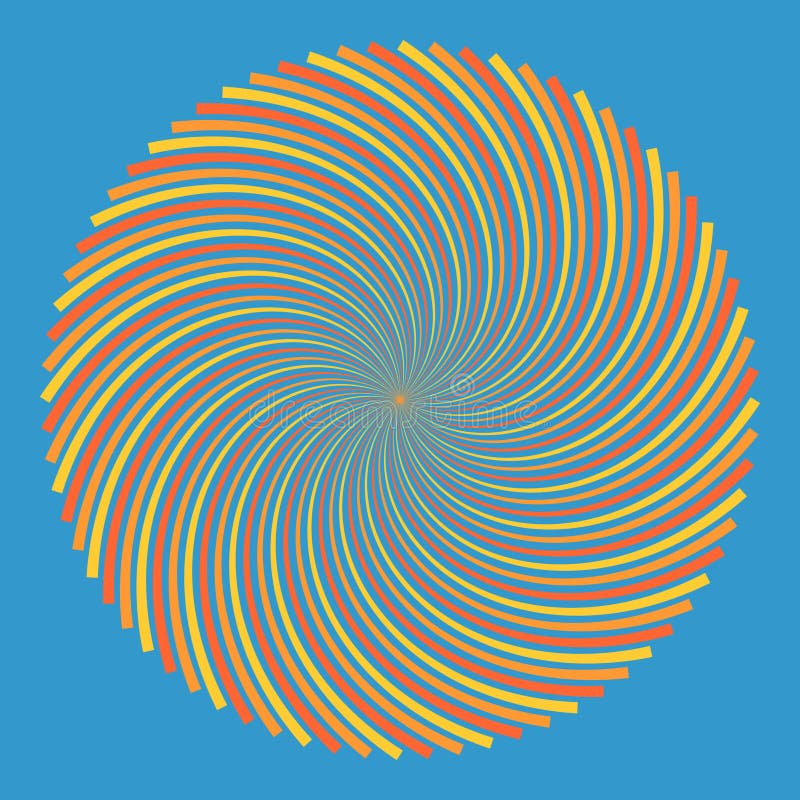Optical Illusion with Color Spiral. Circle with Lines As Logo or Icon ...