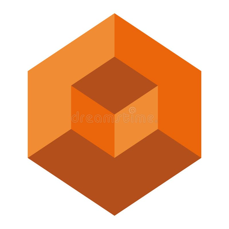 Optical Illusion, Colorful Blocks, Different Shapes Stock Vector ...