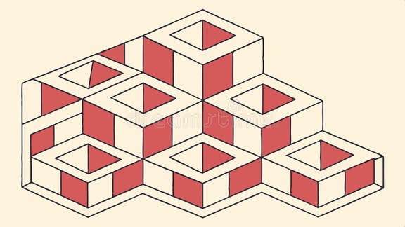 Optical Illusion Cubes, Abstract Shapes, Geometric Puzzle, Mind Bending ...
