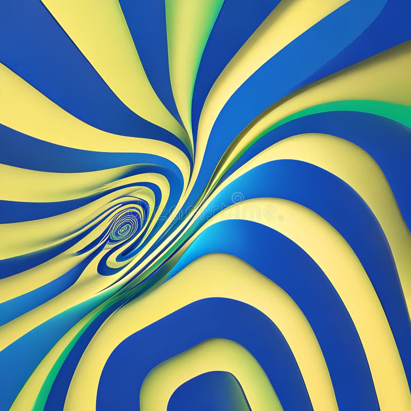 An Optical Illusion Design with Concentric Circles in Shades of Green ...