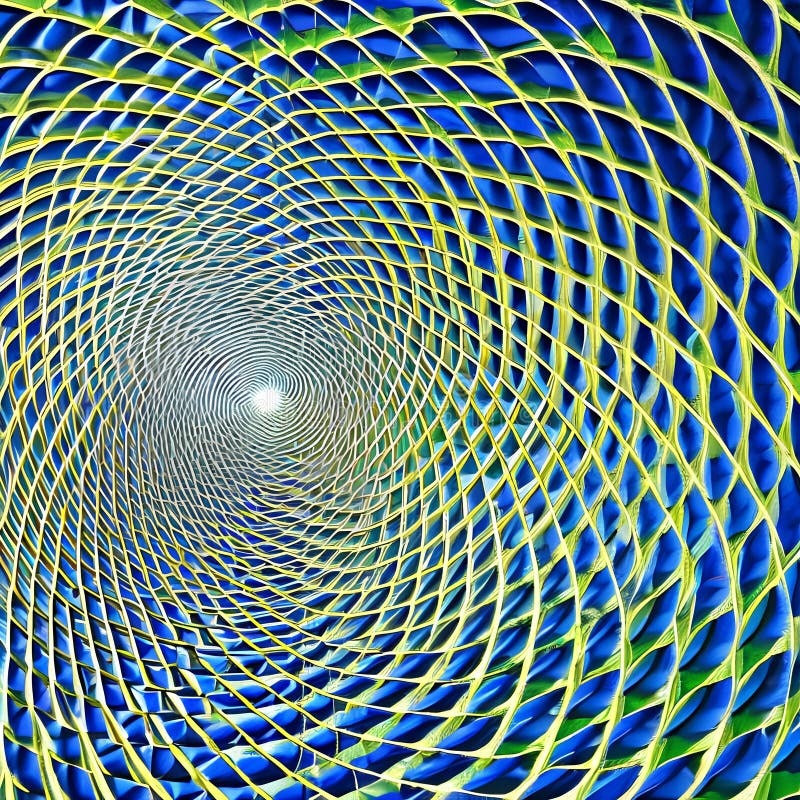 An Optical Illusion Design with Concentric Circles in Shades of Green ...