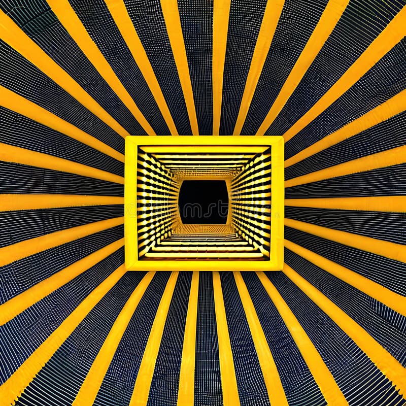 An Optical Illusion Design with Concentric Squares in Shades of Orange ...