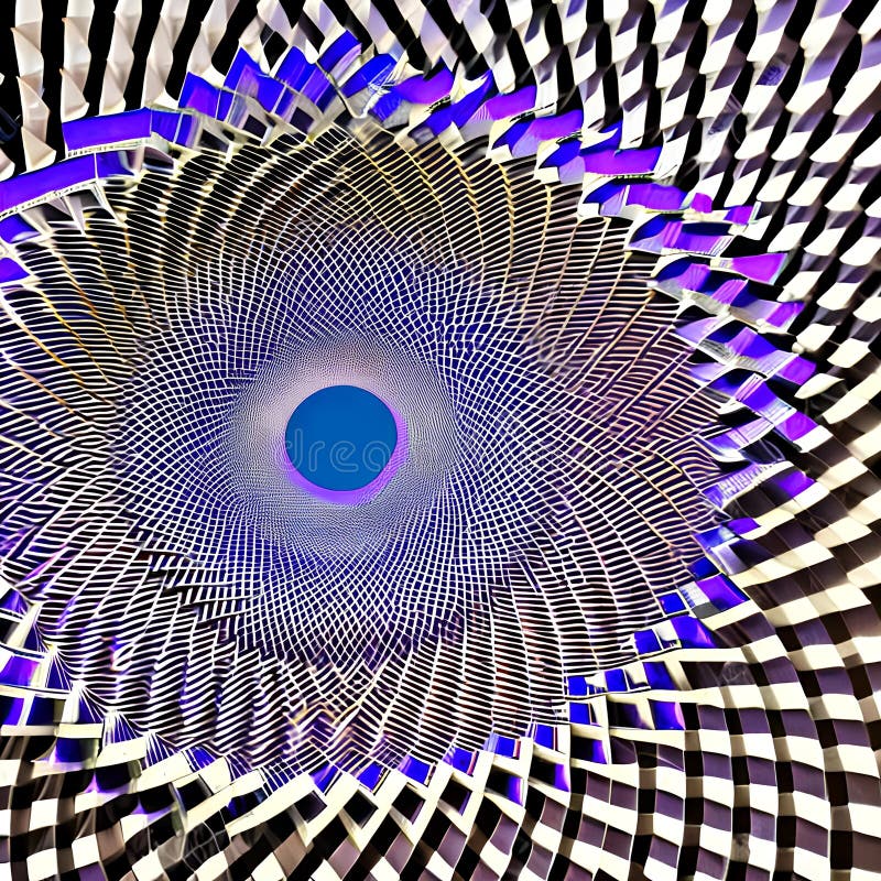 An Optical Illusion Design with Concentric Triangles in Shades of ...