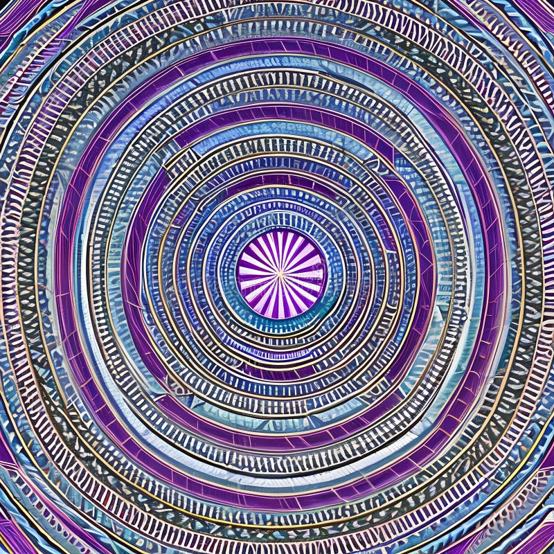 An Optical Illusion Design with Concentric Triangles in Shades of ...