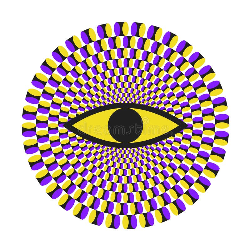 Optical Illusion Design with Eyes. Stock Vector - Illustration of ...