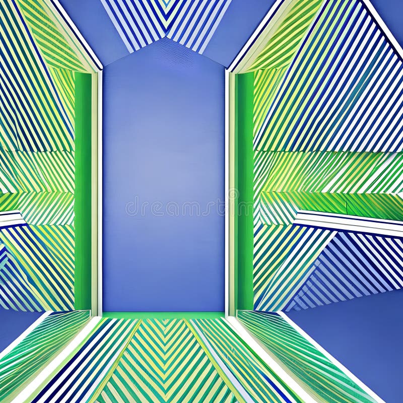 An Optical Illusion Design with Overlapping Triangles in Shades of ...