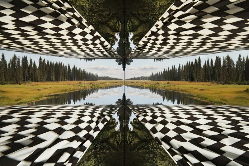 Optical Illusion of a Double-image, with One Image Floating Above the ...