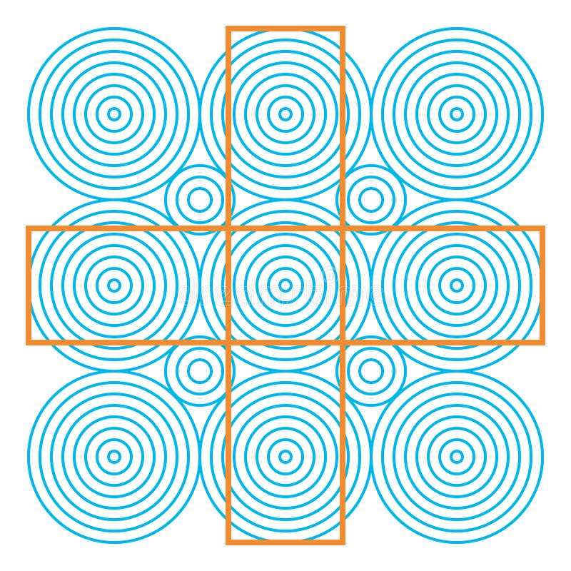 Optical Illusion, Colorful Blocks, Different Shapes Stock Vector ...