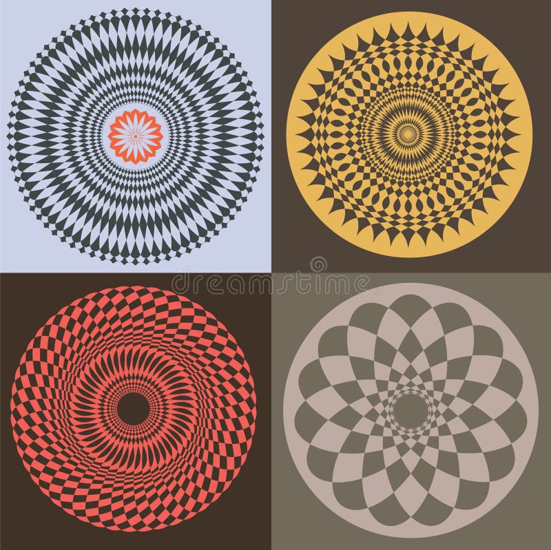 Optical illusion elements stock vector. Illustration of lotus - 28056537