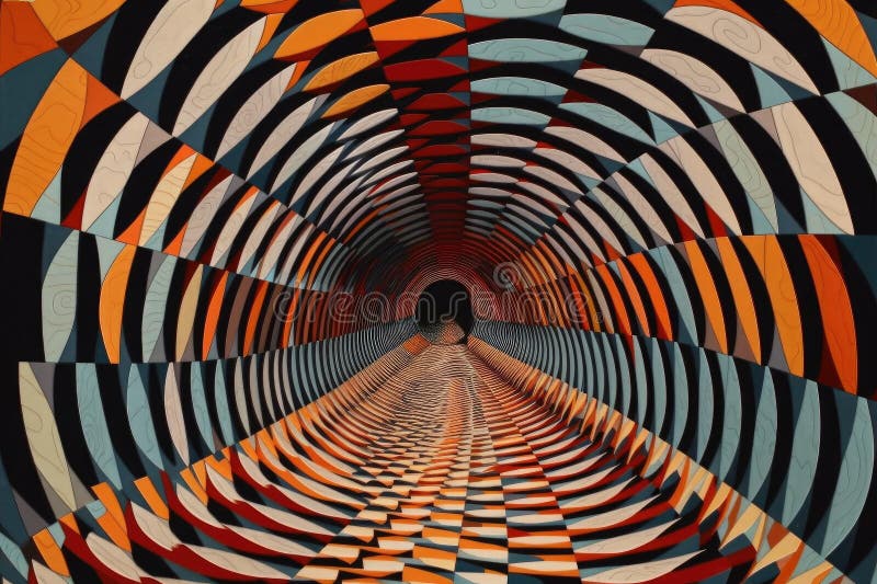 Optical Illusion of Flying through Tunnel, with the Walls Showcasing ...