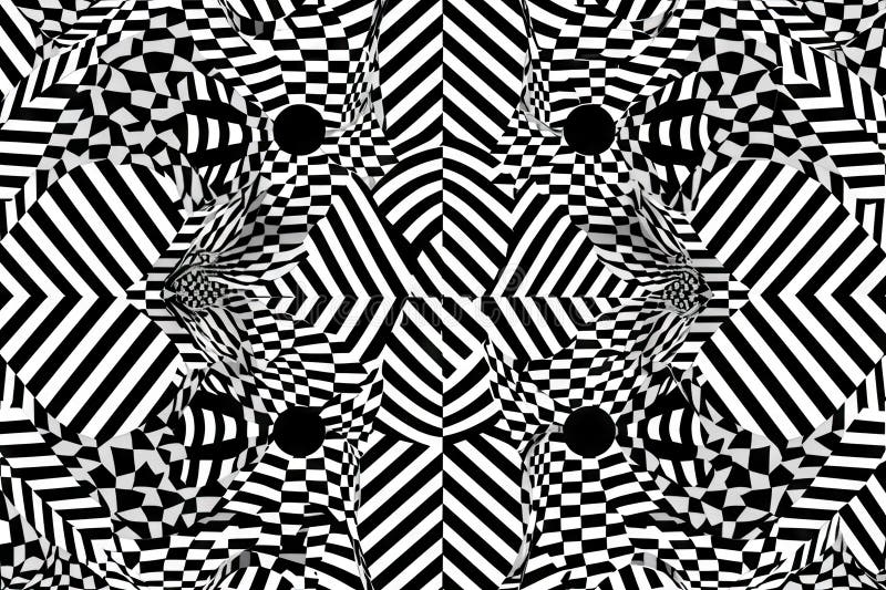 Optical Illusion, with Hidden Images and Shapes that only Appear when ...