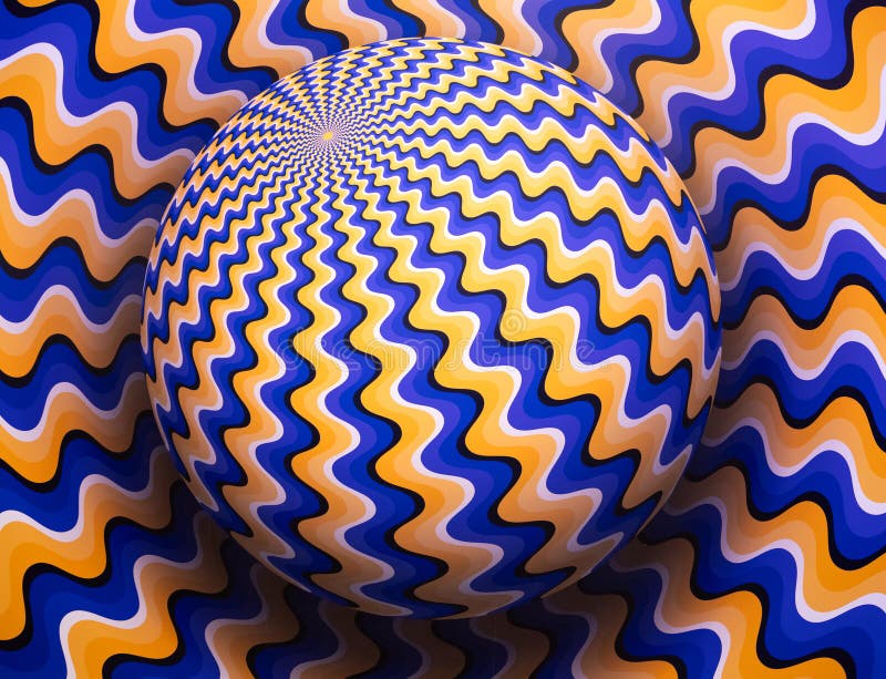 Optical Illusion Horizontal Background. Abstract Curves, Geometric ...