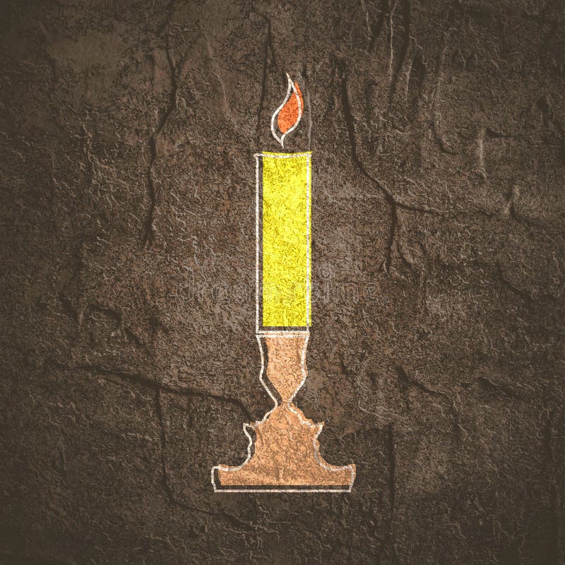 Optical Illusion. Human Head Make Silhouette of Candle Stock Image ...