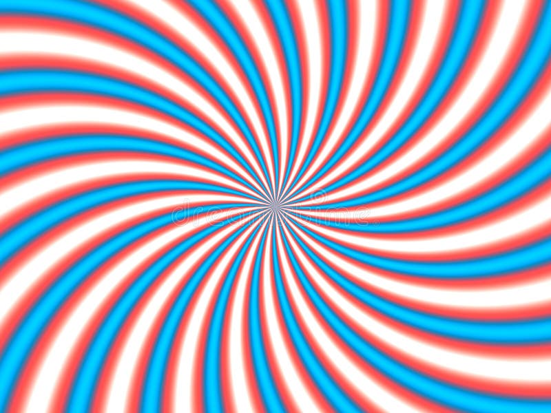 Optical Illusion Hypno Red Blue Stock Illustration - Illustration of ...