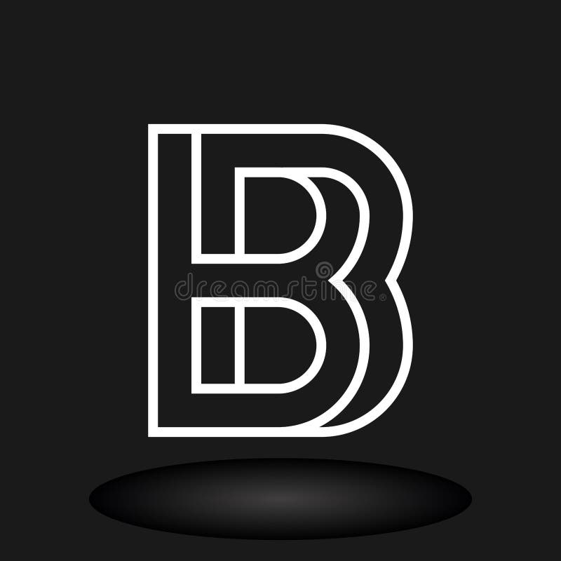 Optical Illusion Letter B Geometric Logo Stock Vector - Illustration of ...