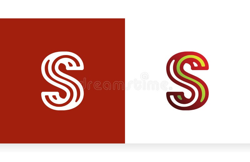 Optical Illusion Letter S Bending Logo Stock Vector - Illustration of ...