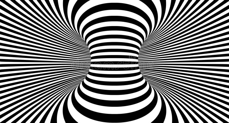 Optical Illusion Lines Background. Abstract 3d Black and White ...