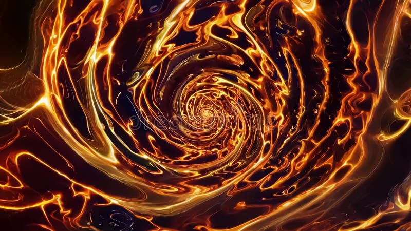 An Optical Illusion of Liquid Flames Flowing and Cascading in Endlessly ...