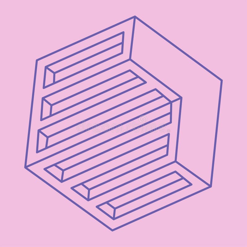 Optical Illusion Logo. Impossible Shape Vector. Optical Art Objects ...