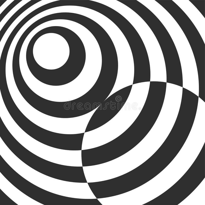 Optical Illusion Minimalist Circle Pattern Stock Vector - Illustration ...