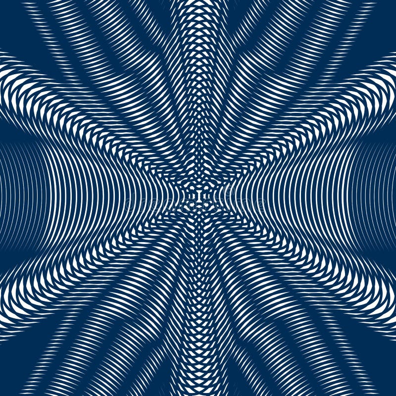 Optical Illusion Moire Background Abstract Lined Monochrome Vector
