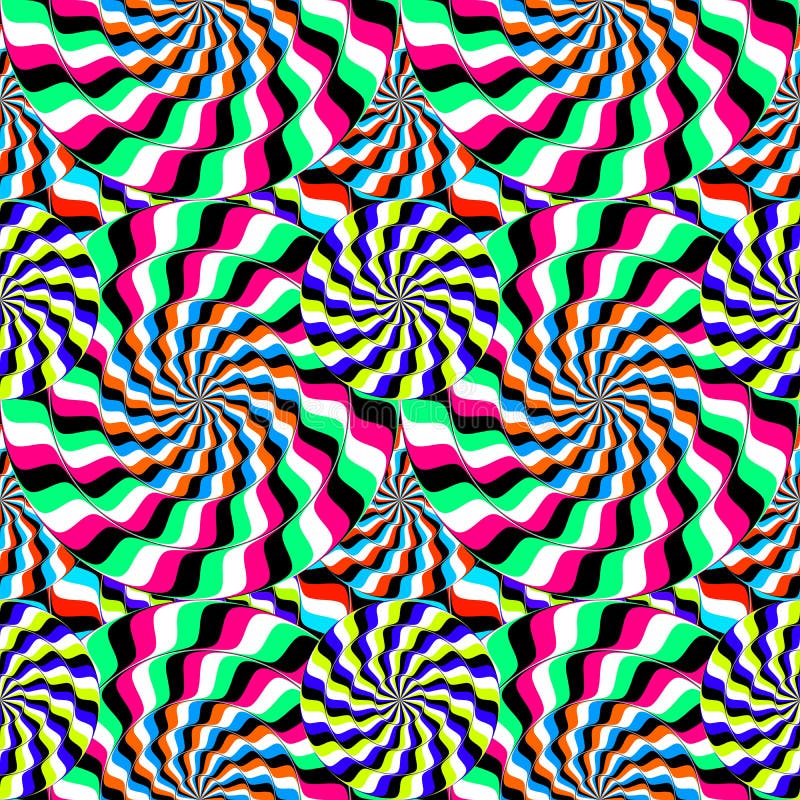 Optical Illusion Moving Circles Stock Illustration - Illustration of ...