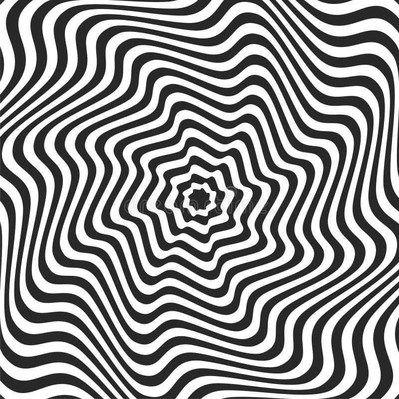 Waves Optical Illusion Art Seamless Patterns Stock Vector ...