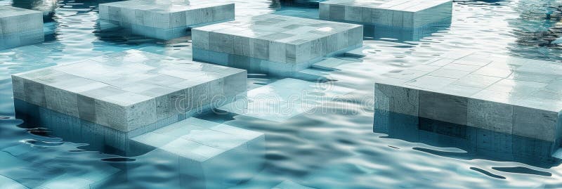 An Optical Illusion of Overlapping Squares and Rectangles Forms a ...