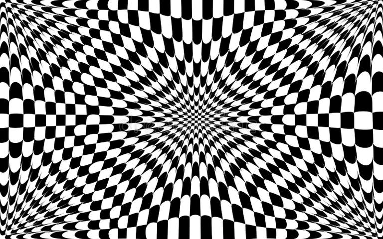 Optical Illusion - Parallel Lines Made from Black and White Pillows ...