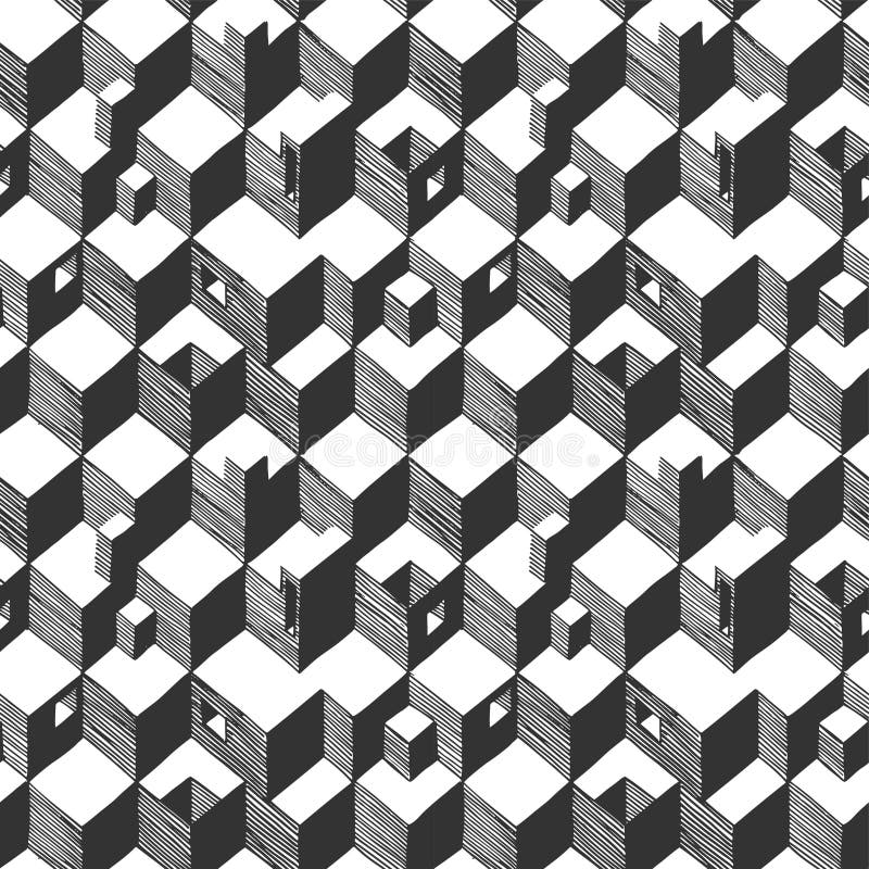 Optical illusion pattern stock vector. Illustration of impossible ...